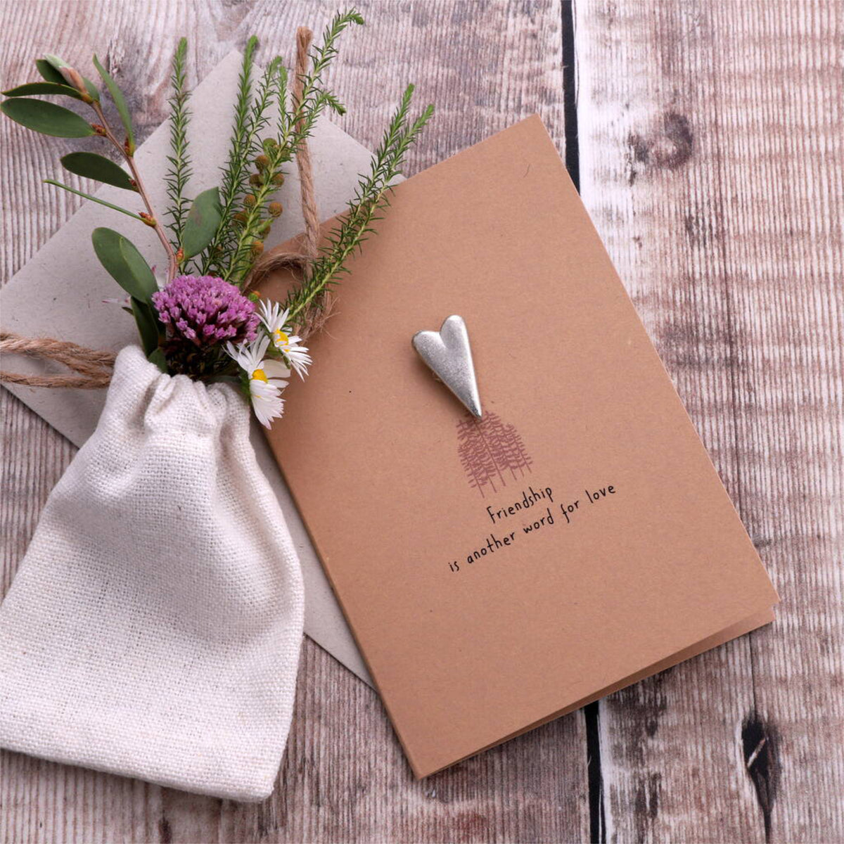 Handmade Friendship Heart Token Card — the attic store