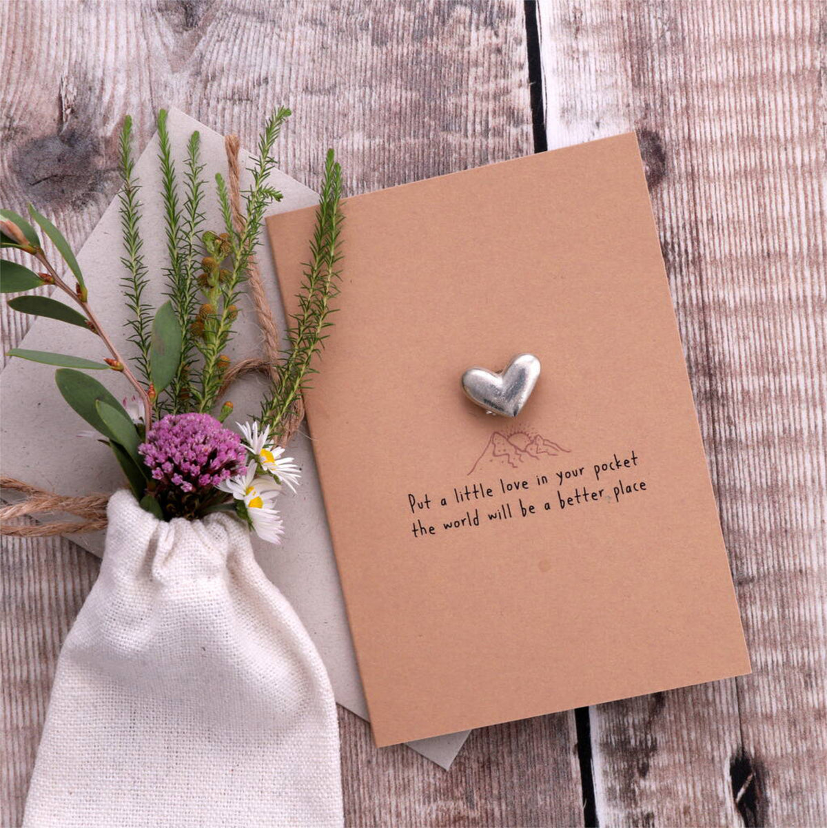 Handmade Pocket Heart Token Card — the attic store